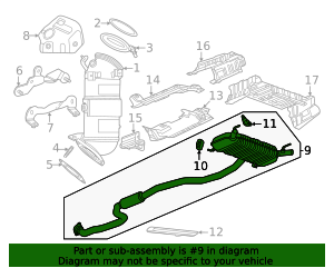 2020-2025 Cadillac CT4 F Muffler 84839122 GM | GMPartsDirect.com