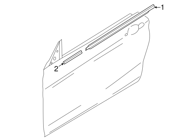 Genuine BMW 51-33-7-401-736 | Front Molding | FREE Shipping on Most ...