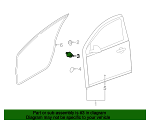 80872-D0101 - Door Shell Bumper 2011-2017 Nissan | Nissan Parts ...