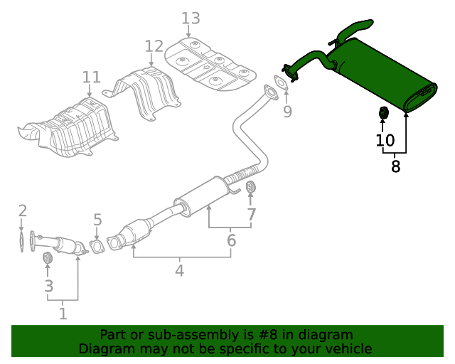 28710-K0800 - Muffler 2023-2024 Kia Soul | Kia.Parts Store