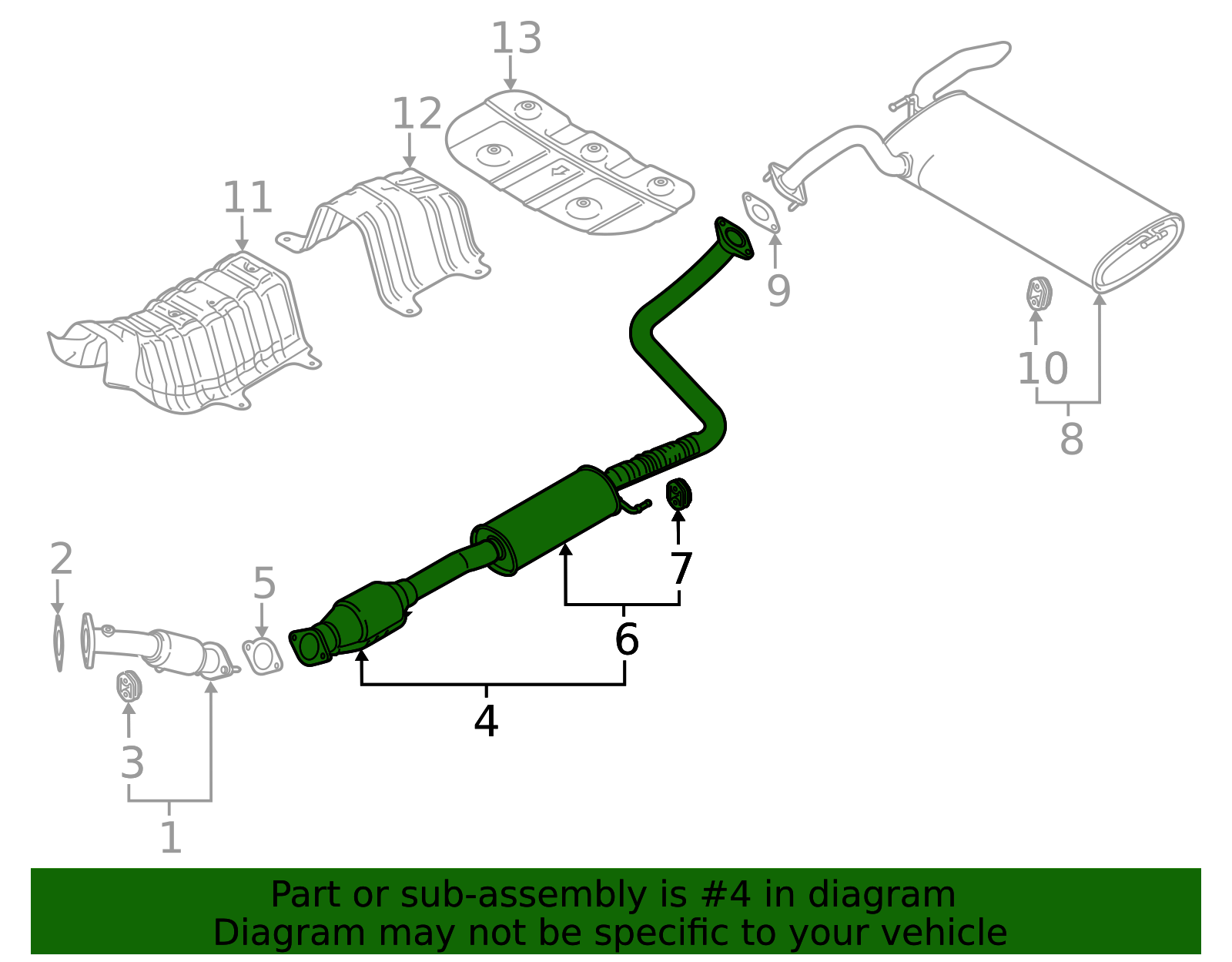 2020-2022 Kia Soul Center Muffler 28600-K0510 | OEM Parts Online