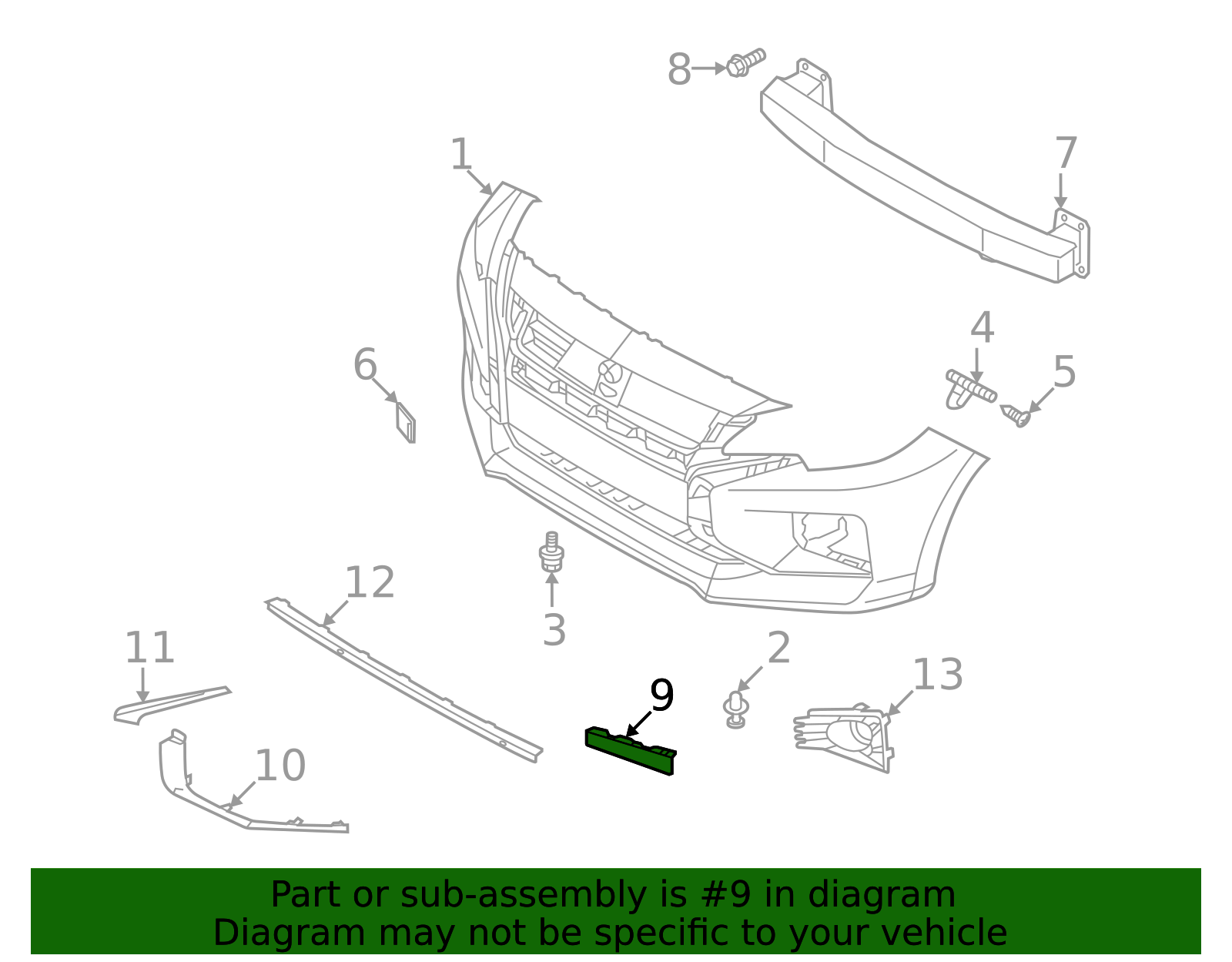 2021-2024 Mitsubishi Mirage Air Deflector 6512A867 | Mitsubishi Parts ...