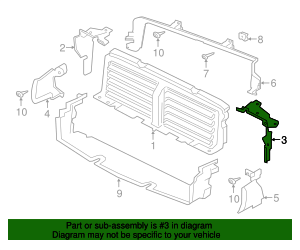 2017-2021 Jaguar F-Pace Radiator Support Air Deflector T4A4290 ...