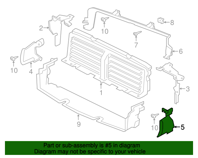 2017-2020 Jaguar F-Pace Front Shield T4A4288 | JaguarParts.com