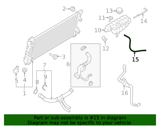 2021-2023 Ford F-150 Reservoir Hose ML3Z-8A365-A | Varsity Ford