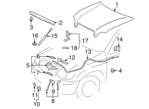 2005-2007 Toyota Sequoia Hood Safety Catch 53550-0C030 | OEM Parts Online