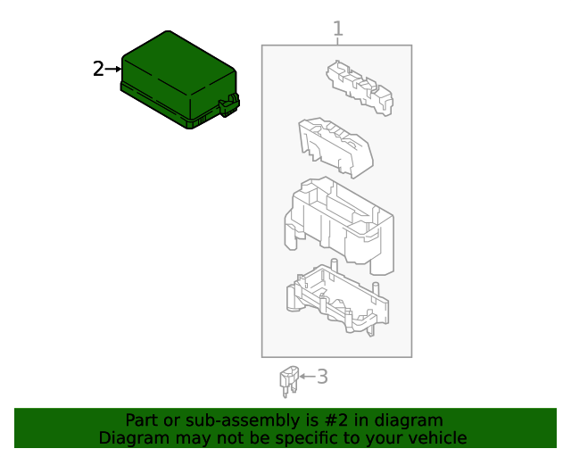 2021-2024 Nissan Kicks Fuse Box Cover 24382-5R00A | Nissan Parts Plus