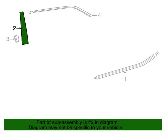 2014-2019 Toyota Corolla Frame Molding 75761-02030 | Toyota Parts Center