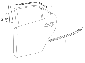 75762-02030 - Frame Molding - 2014-2019 Toyota Corolla | Sparks Parts
