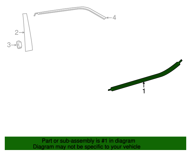 2014-2019 Toyota Corolla Belt Molding 75730-02290 | Toyota Parts Center