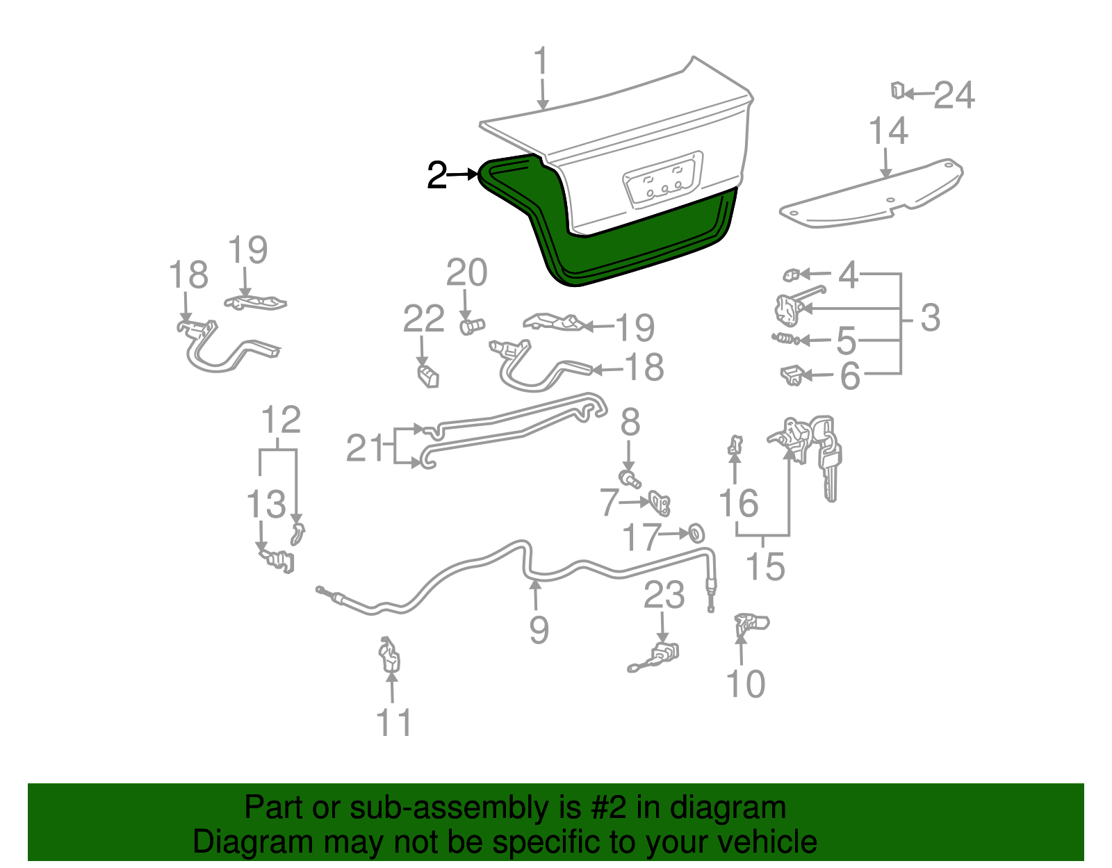 2000-2005 Toyota Echo Weatherstrip 64461-52010 | OEM Parts Online