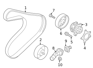 2018-2021 Hyundai Serpentine Belt 25212-2B760 | AutoNation Parts