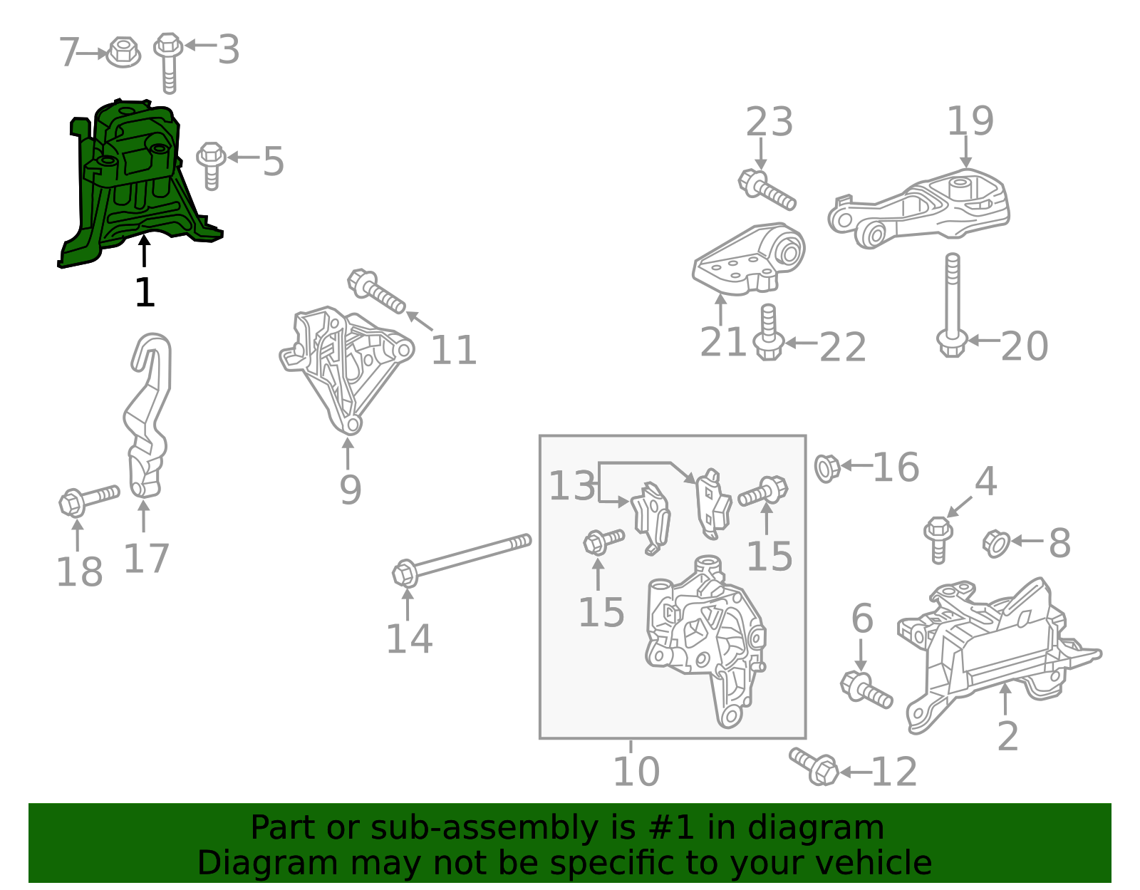 2019-2025 Toyota Corolla Engine Mount 12305-F2010 | Toyota San Diego Parts