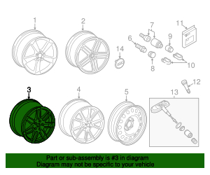 8K0-601-025-CJ - Wheel, Alloy 2010-2016 Audi | Audi OEM Parts