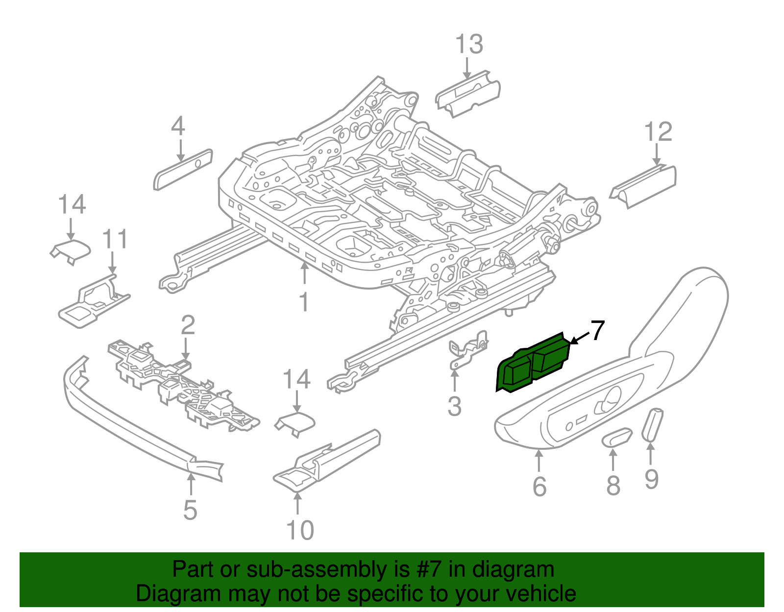 2013-2020 Ford Motorcraft™ Adjuster Switch SW-7814 | Ford OEM Parts Outlet