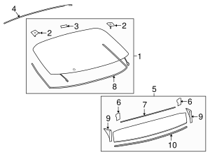 75574-47040 - Reveal Molding - 2016-2022 Toyota | OEM Genuine Toyota Parts