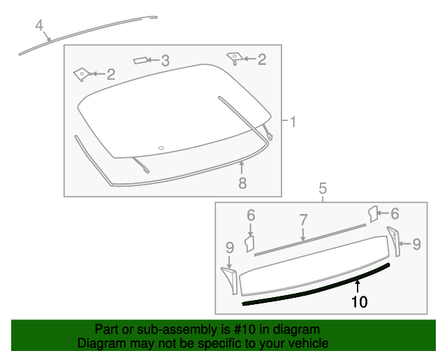 75575-47051 - Reveal Molding - 2016-2022 Toyota | OEM Genuine Toyota Parts
