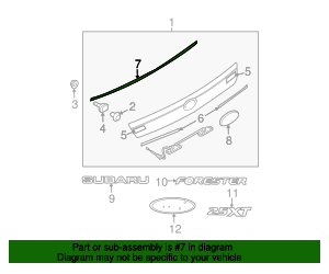 2006-2008 Subaru Forester Protector 91163SA090 | Subaru Online Parts
