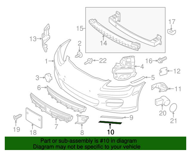 2010-2013 Porsche Panamera Lower Molding 970-505-576-06-G2X | Porsche Marin