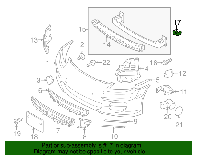 2010-2016 Porsche Panamera Bumper Cover Retainer 970-505-719-00 ...