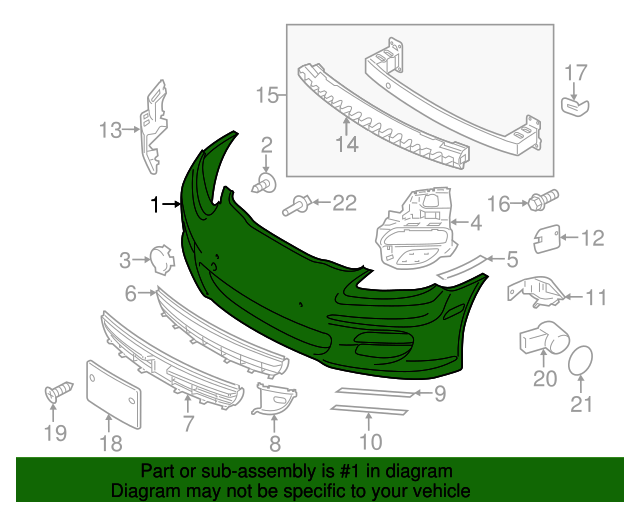 2010-2013 Porsche Panamera Bumper Cover 970-505-911-44 | Sunset Porsche ...