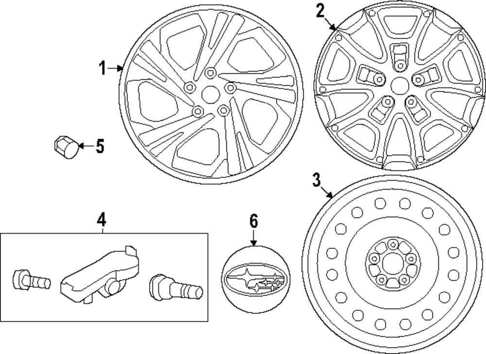2024 Subaru Crosstrek Wheel, Alloy 28111FN01A | Subaru Parts Store