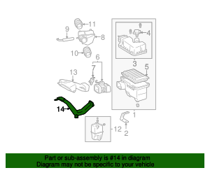 17751-AA010 - Inlet Duct - 2002-2008 Toyota | OEM Genuine Toyota Parts