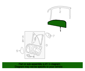 2006-2010 Volkswagen Passat Door Glass 3C4-845-201-B | VW Direct Parts