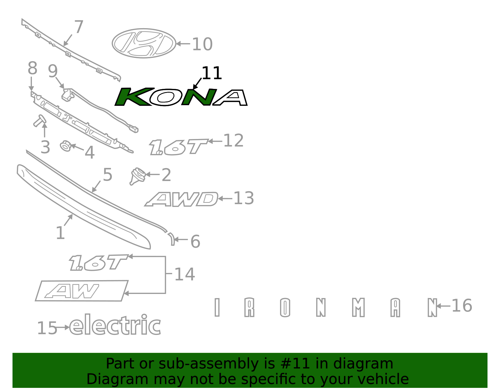 2018-2023 Hyundai Nameplate 86310-J9000 | OEM Parts Online