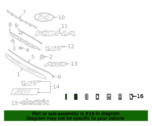 2019 Hyundai Nameplate 87380-J9IA0 | OEM Parts Online