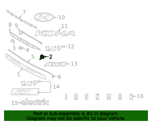 92552-36000 - Finish Panel Clip - 1992-2021 Hyundai | hyundaiparts