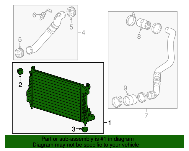 2017-2019 GM Charge Air Cooler 84424688 GM | GMPartsDirect.com