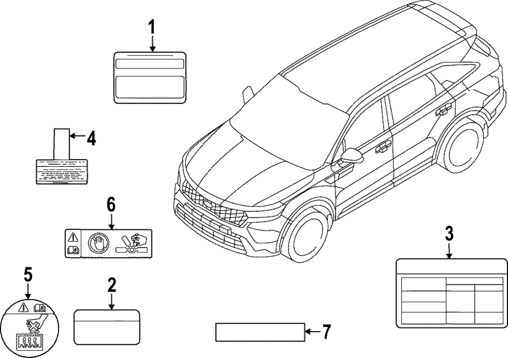 32450-2MBF0 - Emission Label 2024 Kia Sportage | Kia.Parts Store