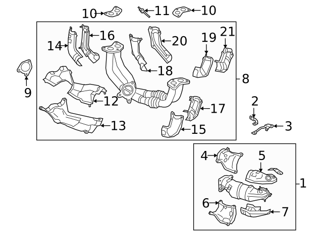2019-2023 Subaru Cross Over Pipe 44610AC61B | TascaParts.com