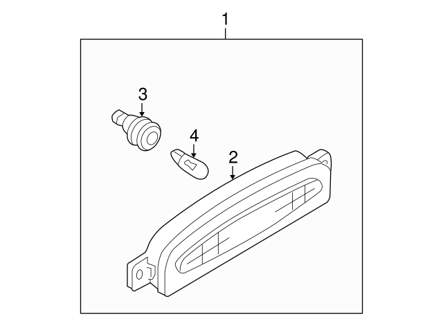 2007-2009 Mazda 3 High Mount Lamp BS4J-51-580 | OEM Parts Online