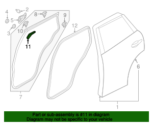 2013-2016 Mazda CX-5 Door Weather-Strip Upper Retainer KD53-72-762A ...