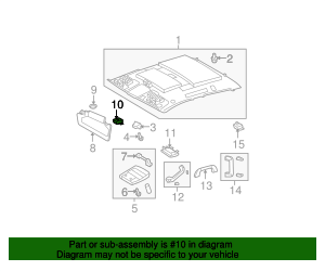Toyota 2007-2013 Toyota Sun-Visor Holder 74348-0C030-B0 | Toyota Parts