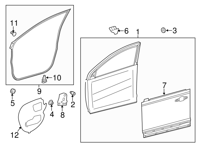 2007-2021 Toyota Door Shell Cushion 90541-09137 | Toyota Parts Center