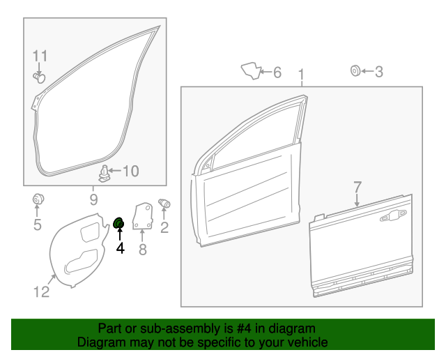 1993-2021 Toyota Door Shell Hole Plug 90950-01604 | Toyota Parts Center