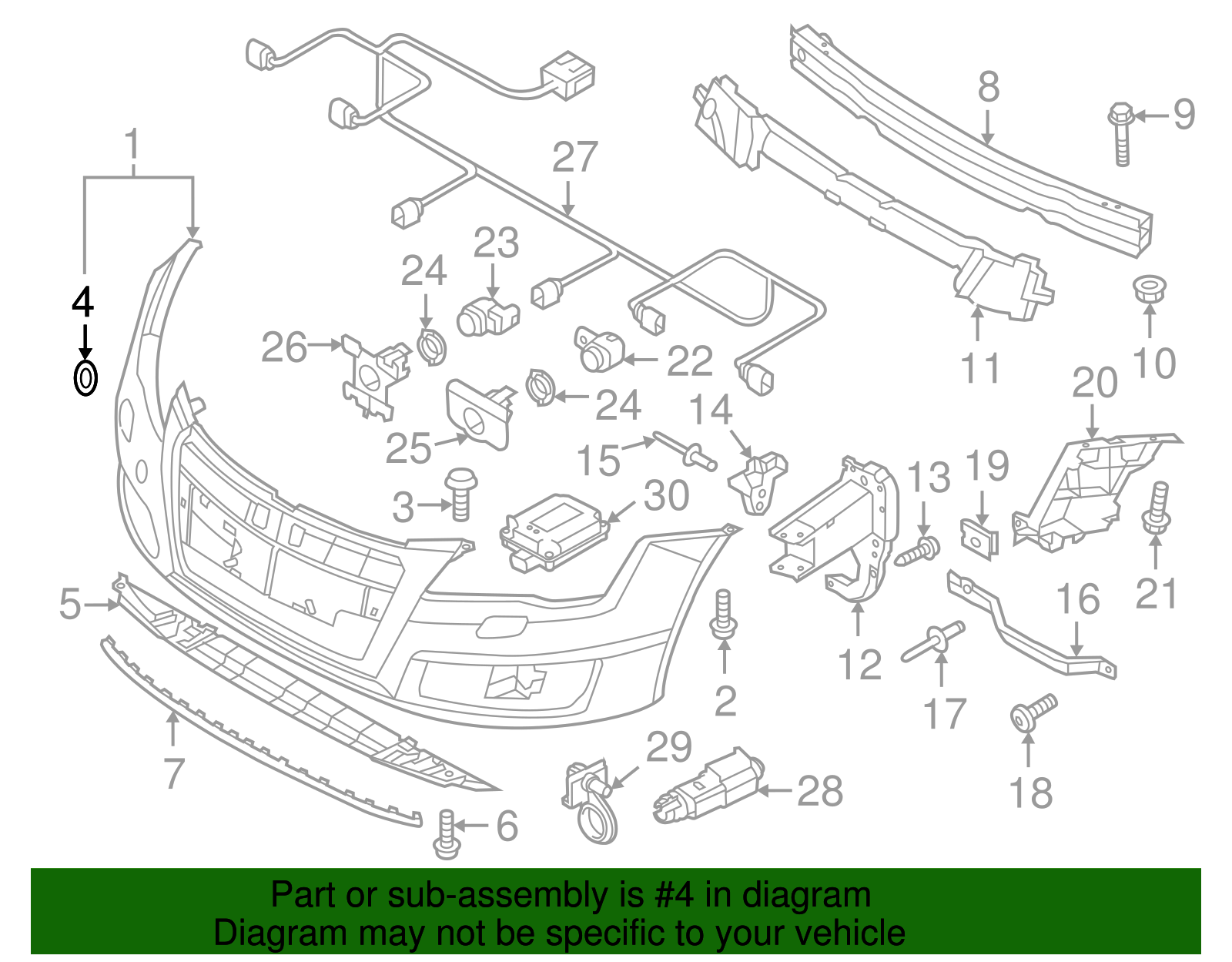 2012-2015 Audi A7 Quattro Tow Eye Cap 4G8-807-241-GRU | Audi USA Parts
