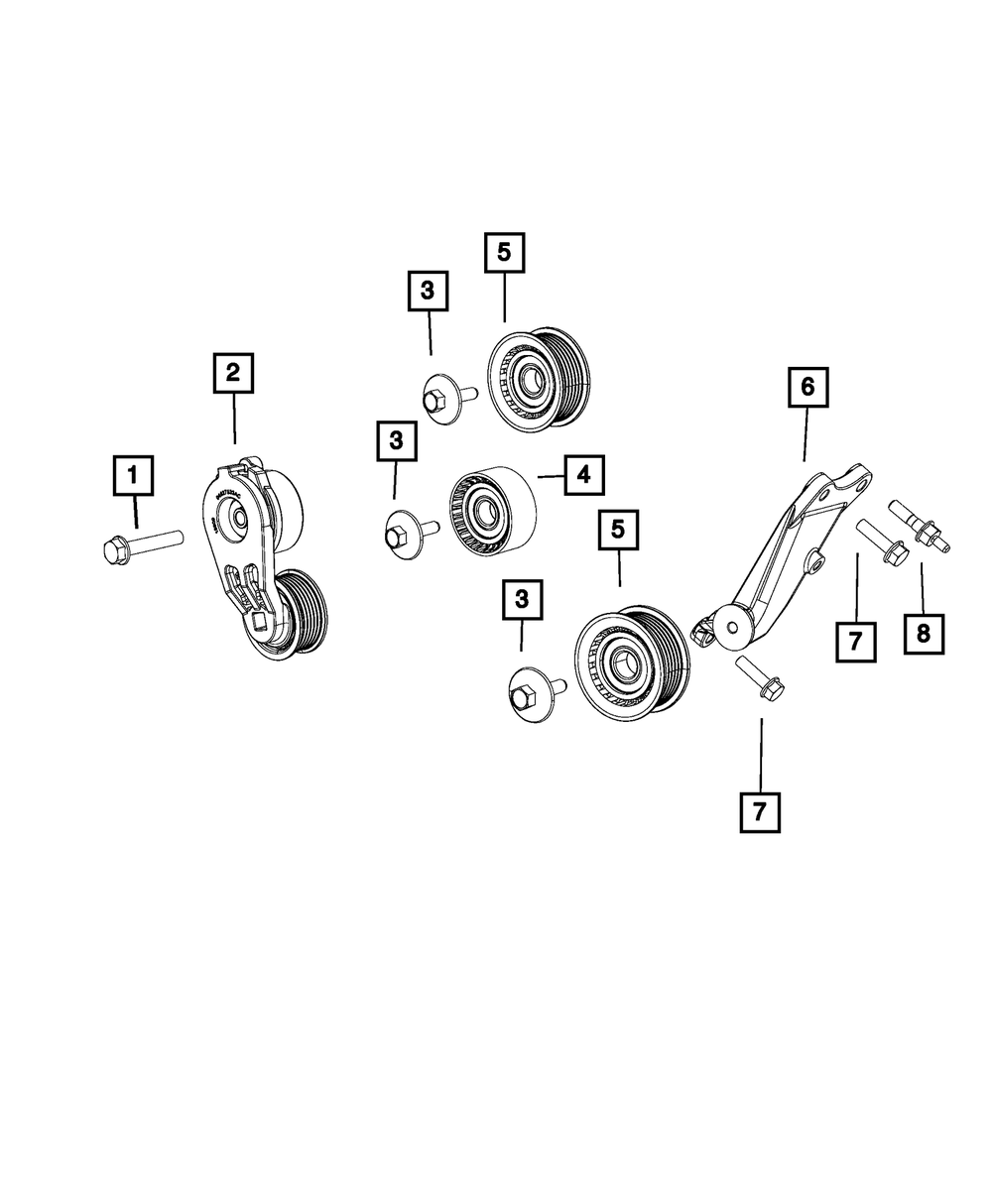 4627533AC - Belt Tensioner 2014-2025 Mopar | Mopar Factory Parts
