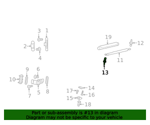 000-993-98-00 - Lift Cylinder Ball Stud 2019-2023 Mercedes-Benz ...