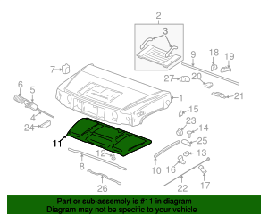 2003-2009 Hummer H2 Hood Insulator 15800593 | Auto Parts Express