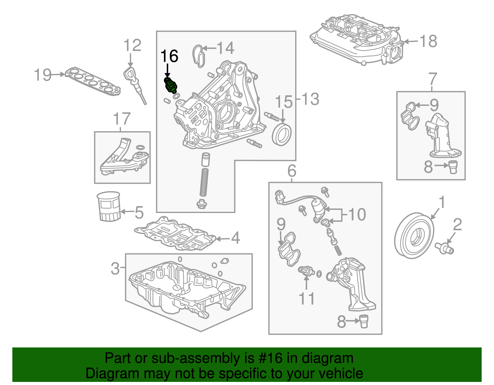 2008-2014 Honda Oil Pressure Sending Unit 37240-R72-A01 | Retail ...