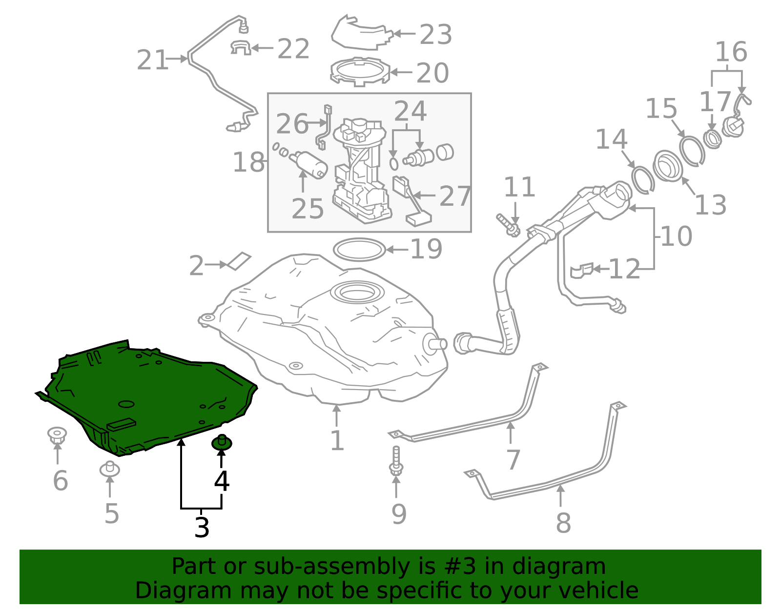 2018-2024 Toyota Tank Shield 77606-10060 | Toyota Parts Center