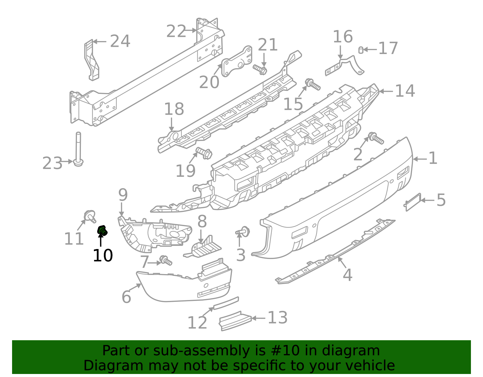Genuine Radiator Support Air Deflector Nut for 2014-2023 Land Rover ...