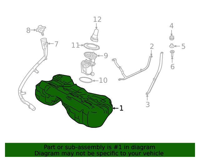 16117465279 - 2018 BMW Fuel Tank (16-11-7-465-279) | BMW of South ...