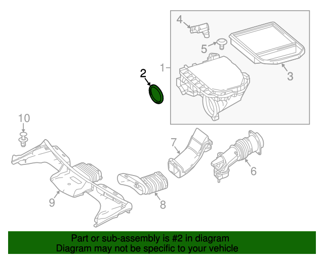 025-997-32-45 - Engine Air Intake Hose O-Ring 2015-2023 Mercedes-Benz ...