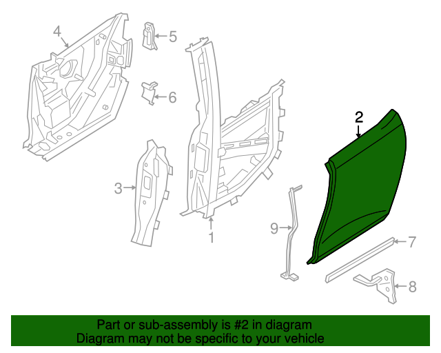 51007369332 - 2014-2020 BMW Outer Panel (51-00-7-369-332) | BMW of ...