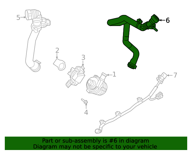 2020-2022 Land Rover Water Hose LR153416 | OEM Parts Online